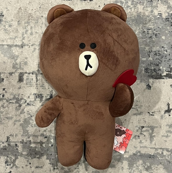 line friends | Toys | New 6in Line Friends I Heart You Brown Bear ...